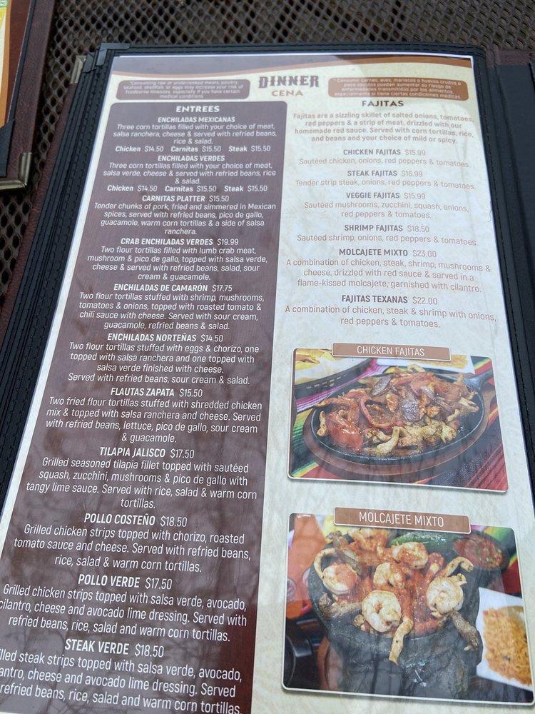 Menu at Caffe 101 cafe, Boiling Springs, 101 Front St