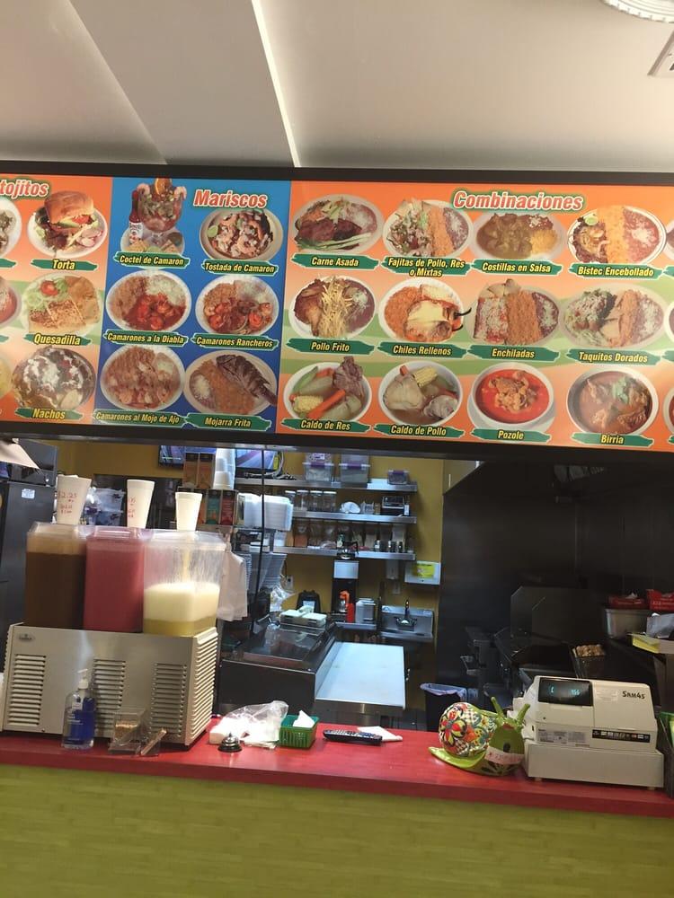 Menu at Manuelito's Mexican Restaurant, Los Angeles