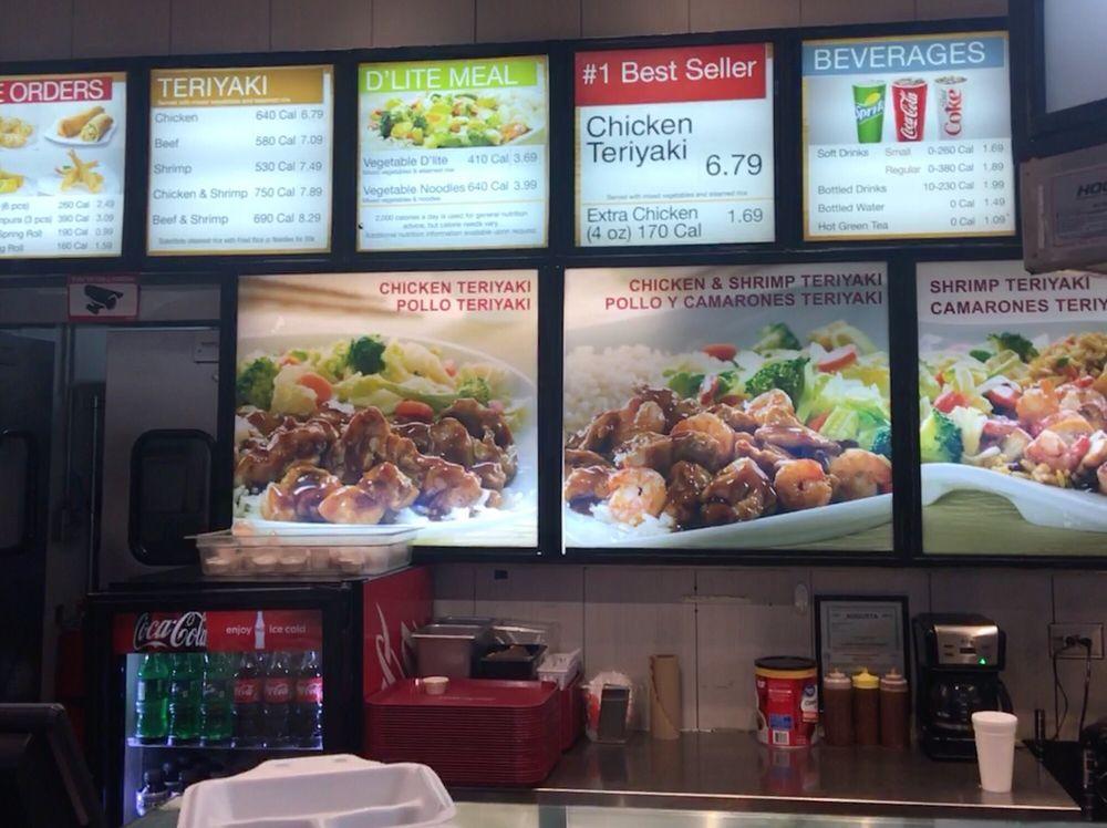Menu at Sarku Japan restaurant, Augusta