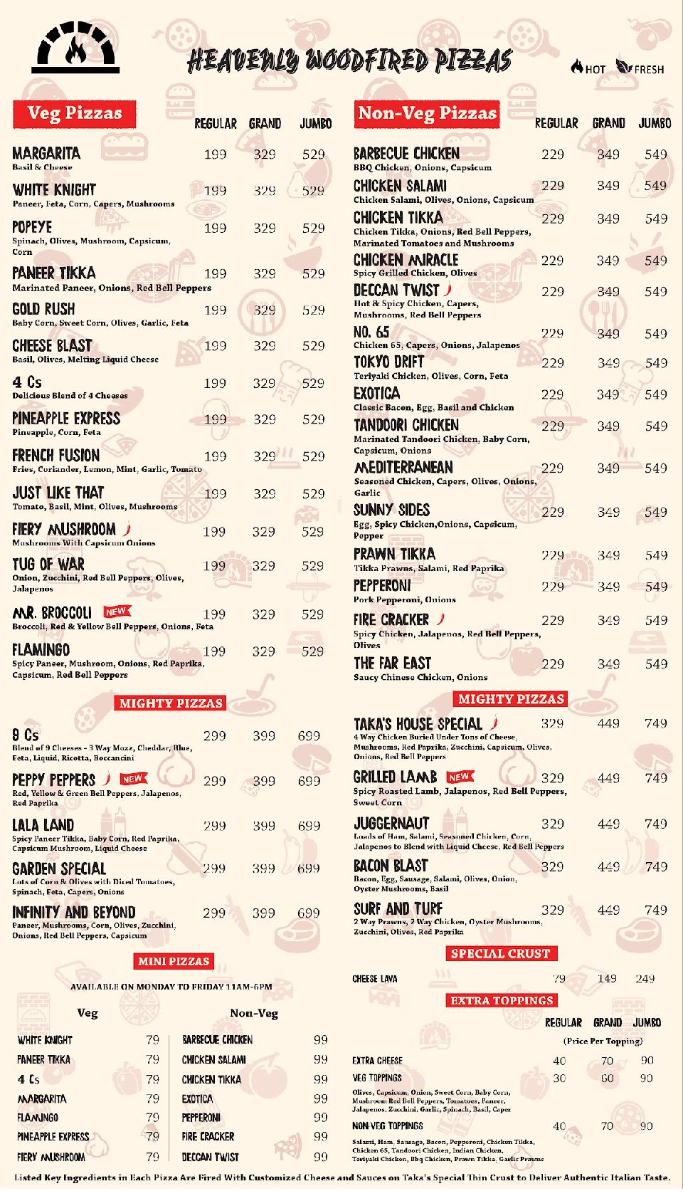 Menu at TAKA PIZZA, Puducherry, #47