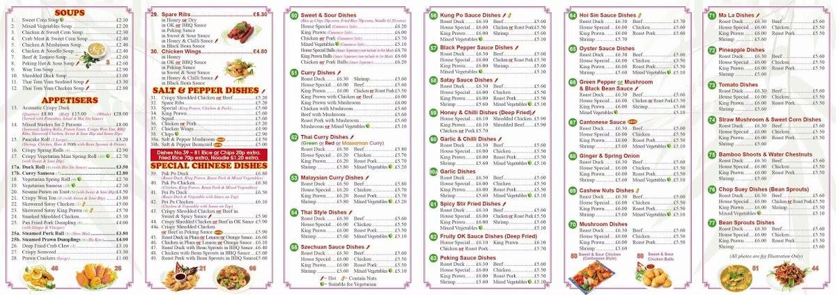 Menu at Tasty Cook restaurant, Guisborough