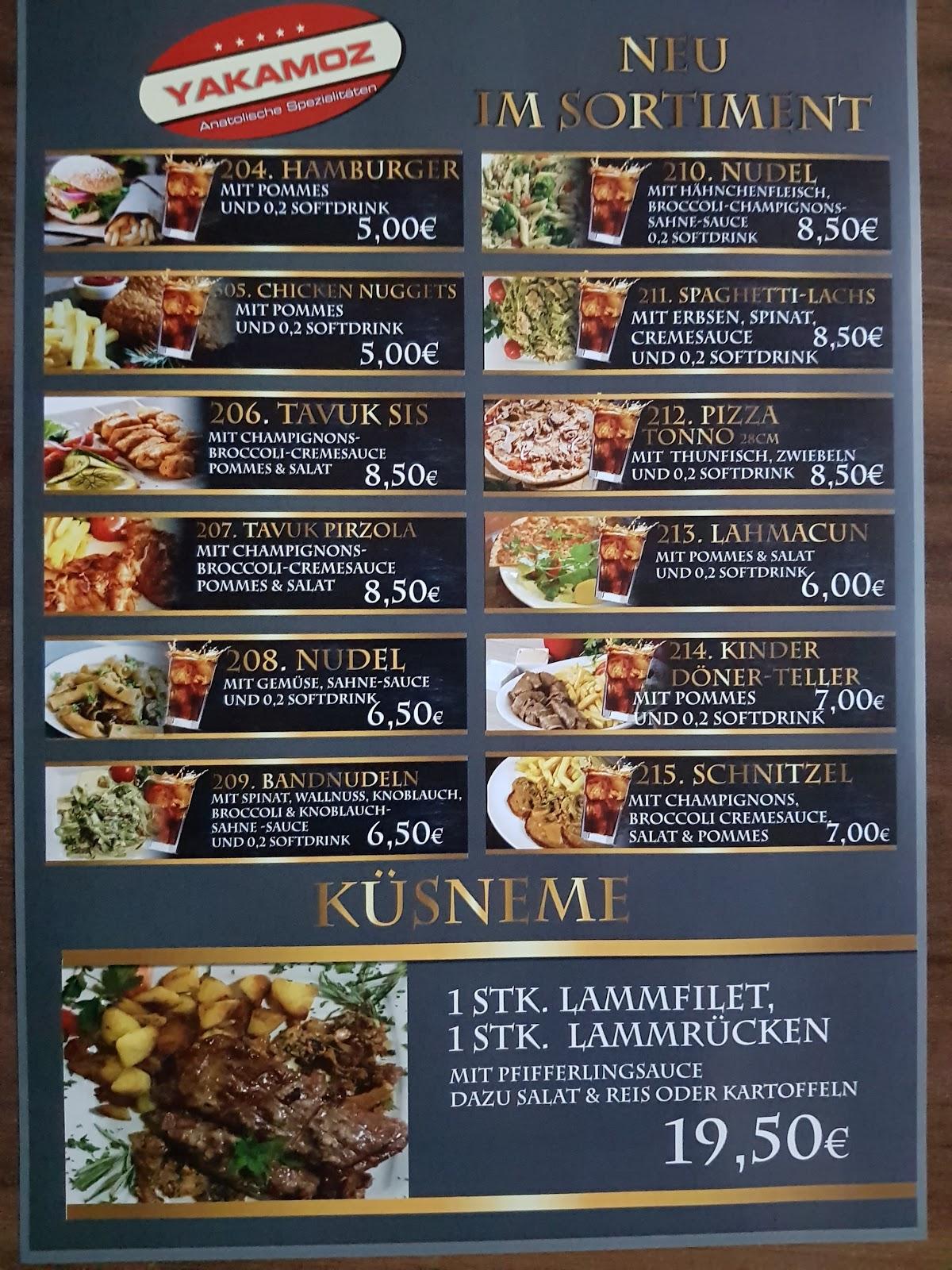 Menu at Yakamoz Restaurant, Brunswick