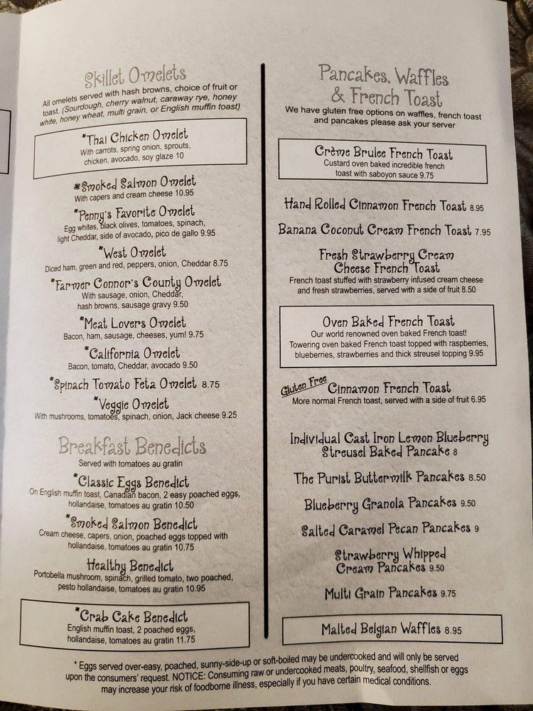 Menu at Breakfast Club, Livonia