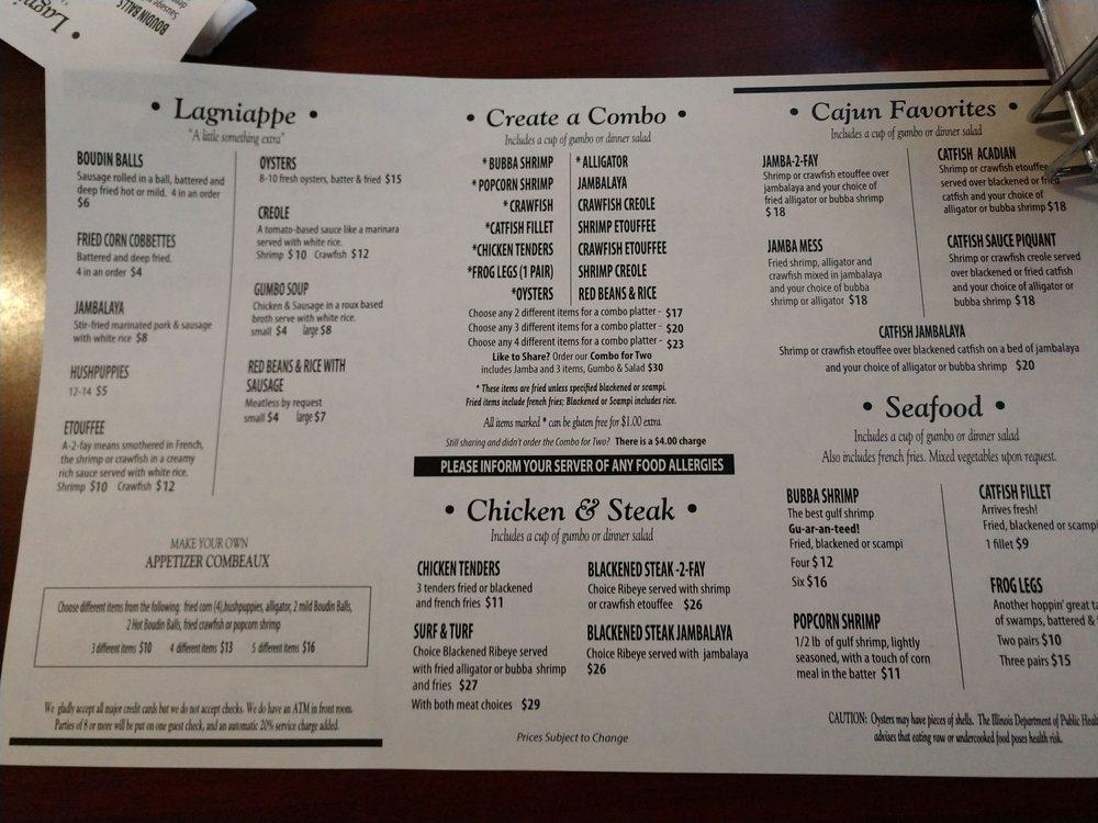 Menu at Cajun Connection restaurant, North Utica