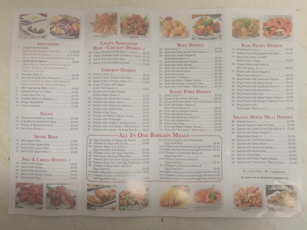 Menu at New Taste fast food, Heanor