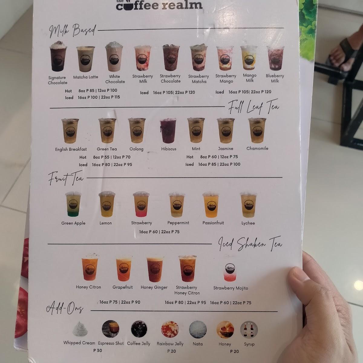 Menu at The Coffee Realm - PUP Teresa, Manila