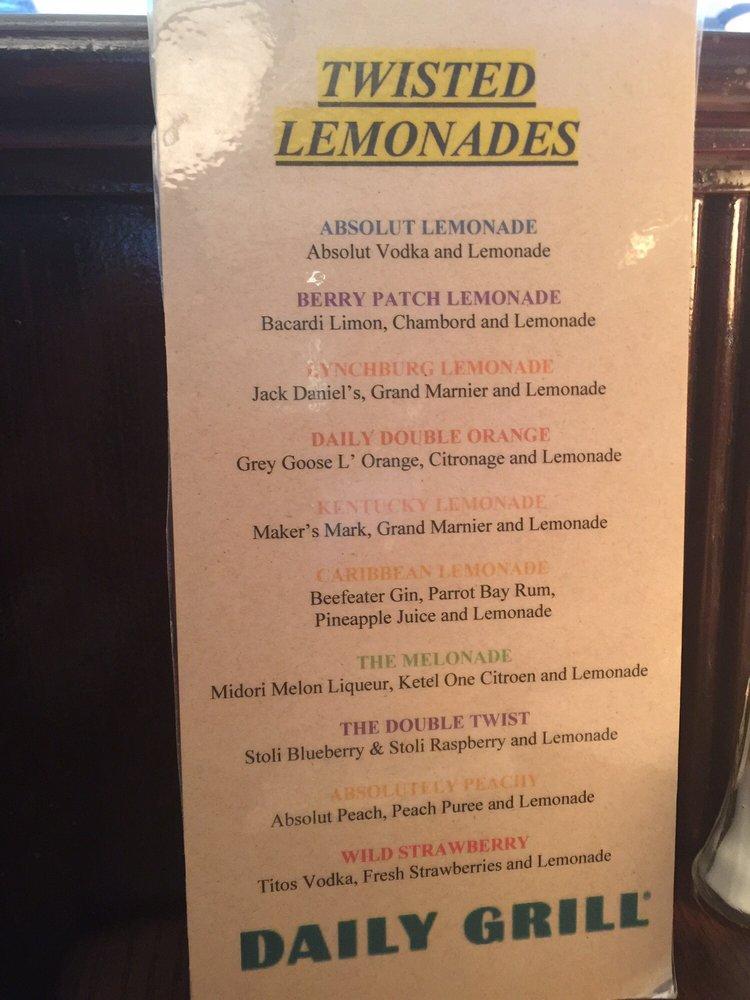 Menu at The Daily Grill pub & bar, Palm Desert, 73061 El Paseo