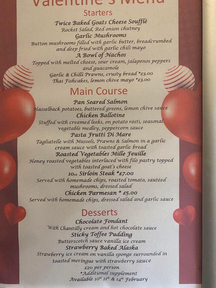 Menu at The Three Horseshoes pub & bar, Billingham, Cowpen Bewley