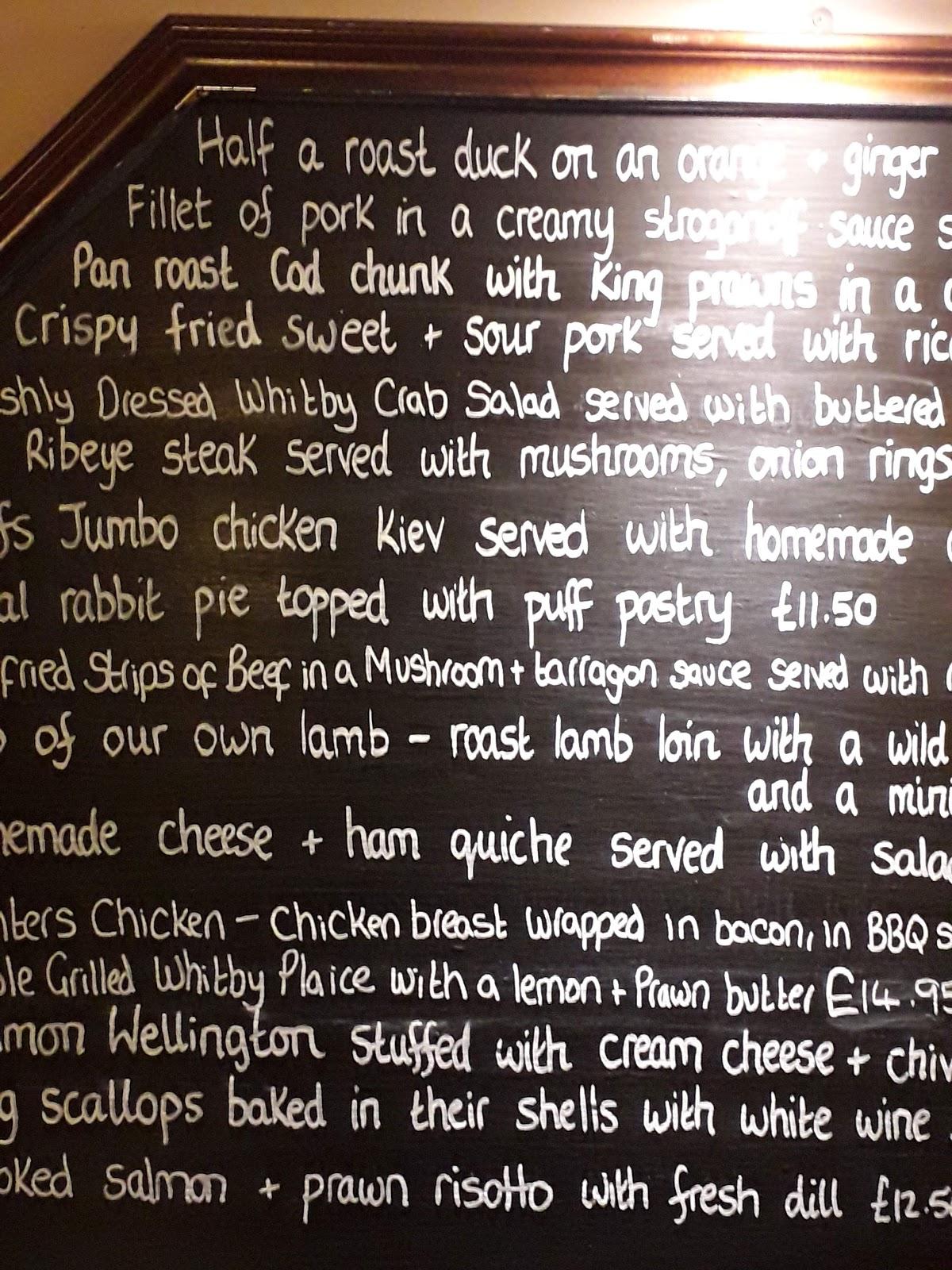 Menu at Old Oak Tree pub & bar, Thirsk