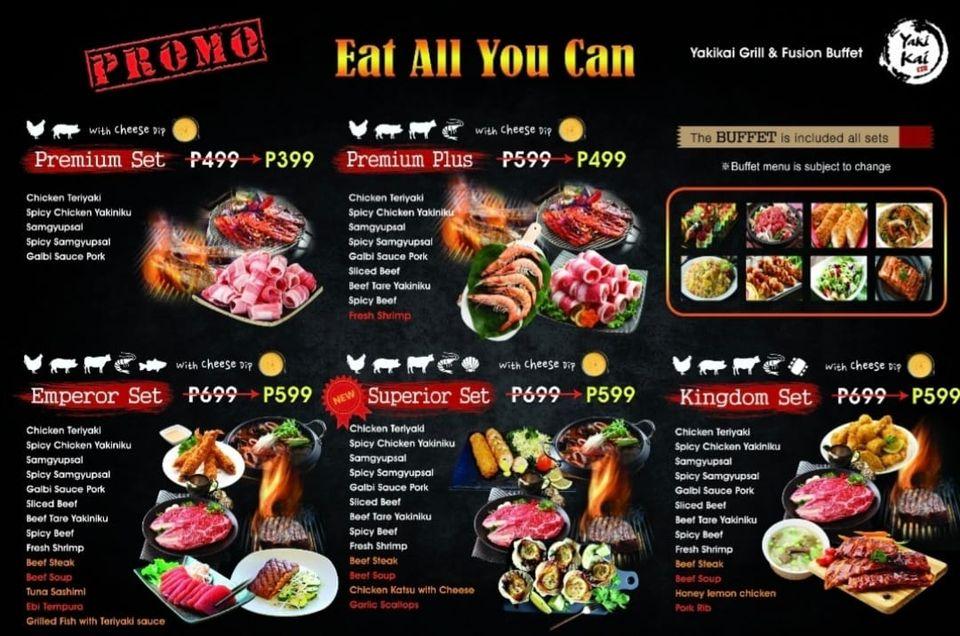 Menu at Yakikai Unli Grill restaurant, Quezon City