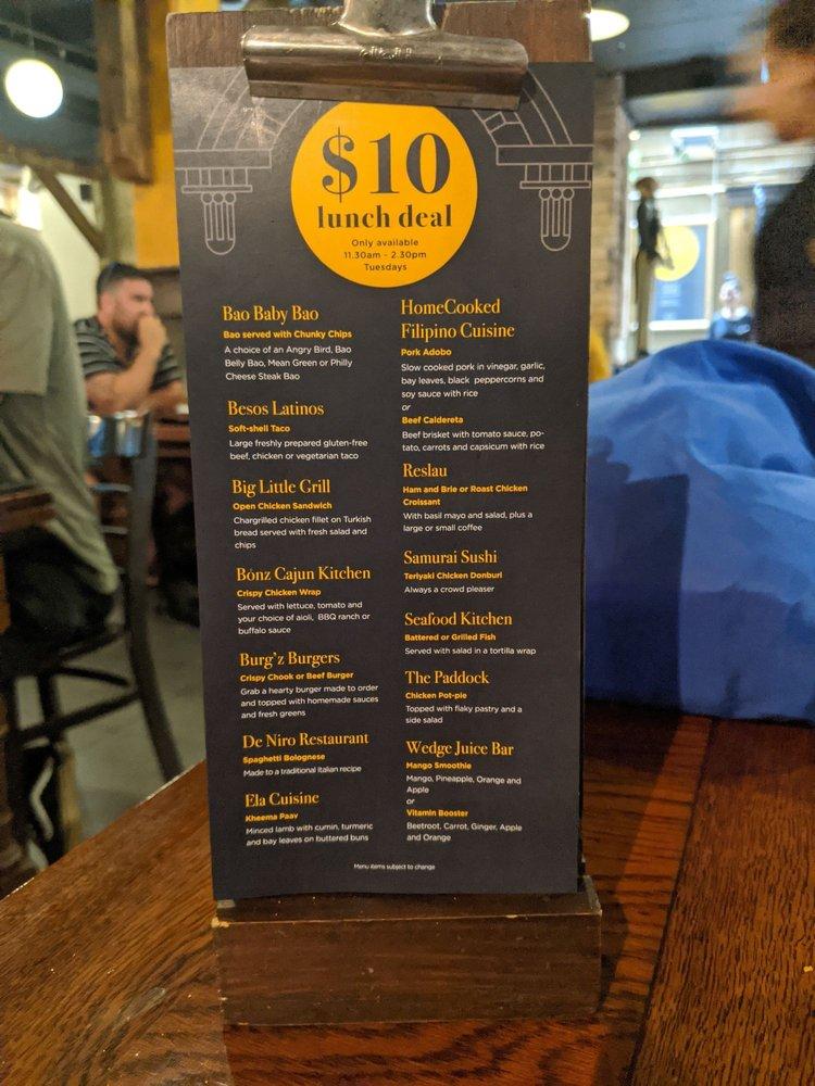 Menu at Elliott Stables cafe, Auckland