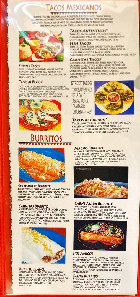Menu at Patron Azteca pub & bar, Coral Springs