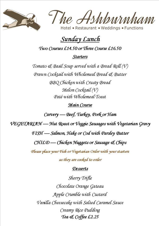 Menu at The Ashburnham Hotel pub & bar, Pembrey