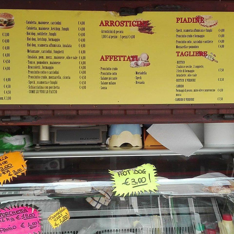 Menu da Il Chiosco ristorante, Fabrica di Roma