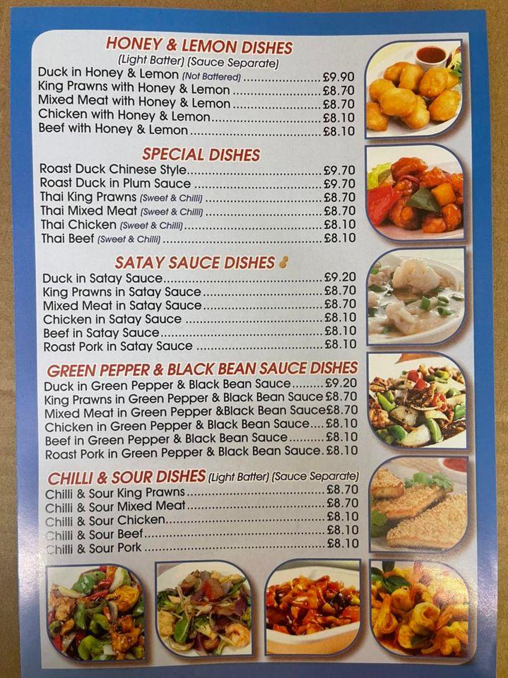 Carta del restaurante Mr Sun's Chinese Takeaway, Barrow-in-Furness