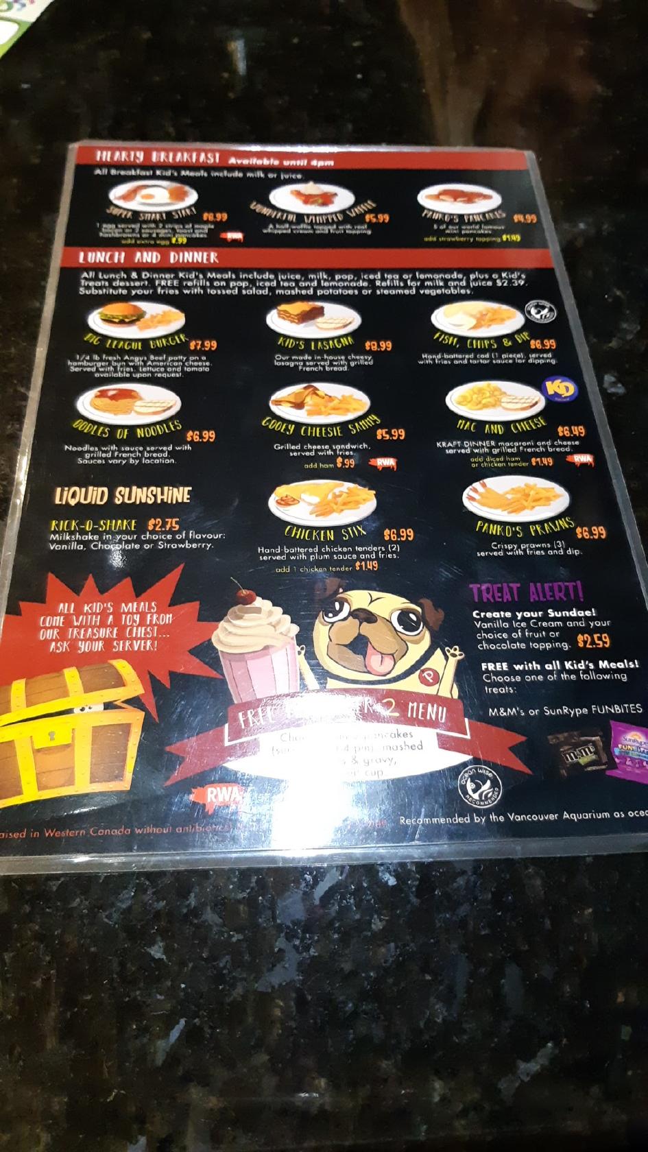 Menu at Ricky's All Day Grill - Brooks restaurant, Brooks