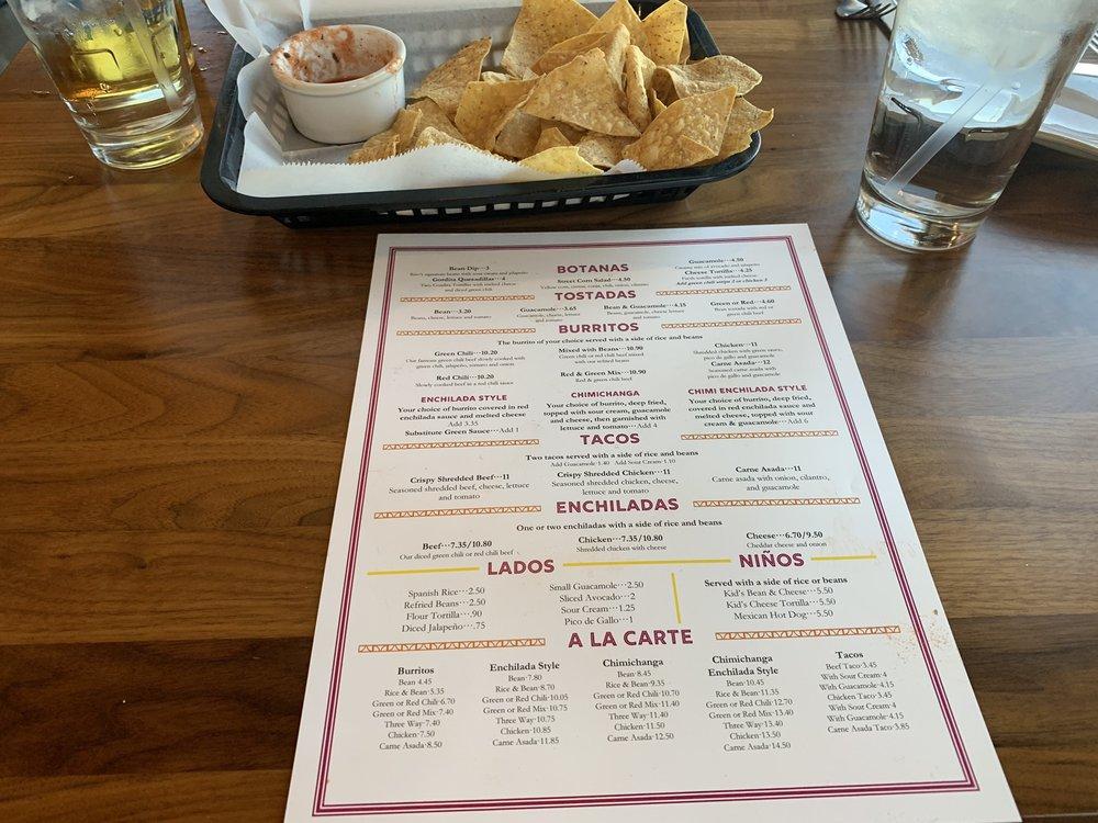 Menu at Rito's Mexican Food restaurant, Phoenix, N 7th St