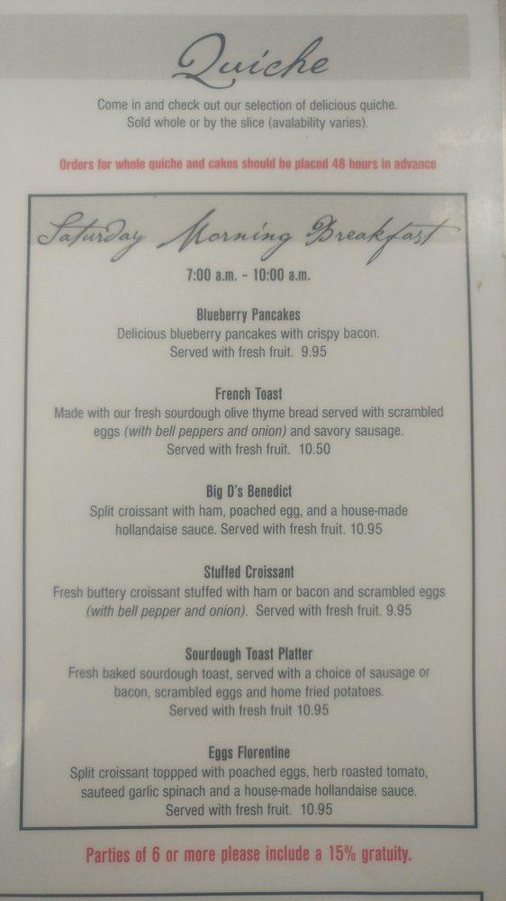 Menu at Hush-Harbor Artisan Bakery & Cafe, Atascadero