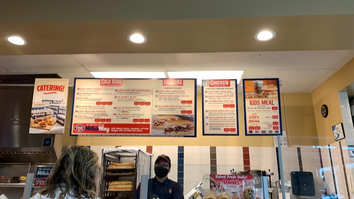 Menu at Jersey Mike's Subs fast food, Seminole, Park Blvd F