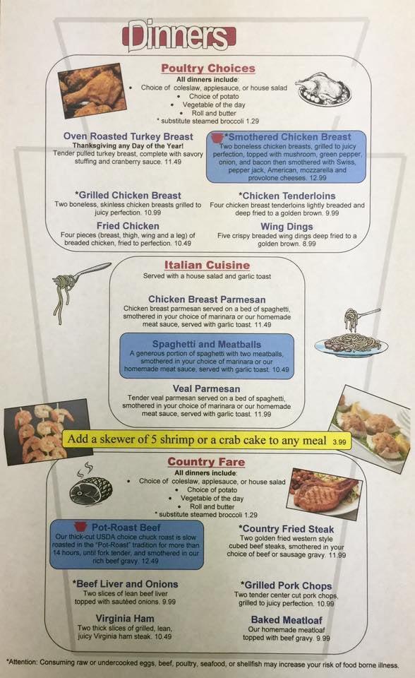 Menu at Keystone Restaurant, USA
