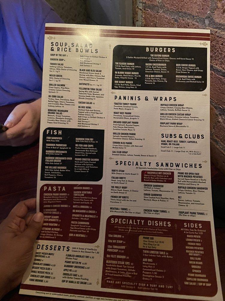 Menu at One Genny pub & bar, New Hartford