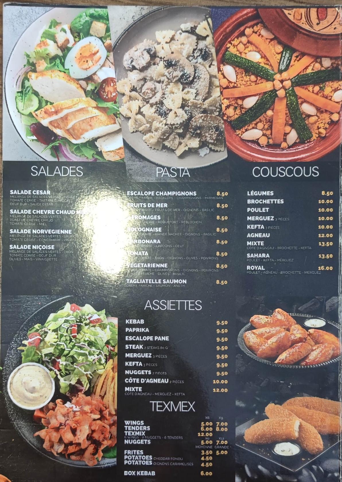 Menu at Restaurant le carthage, Roanne, 70 Rue Jean Jaurès