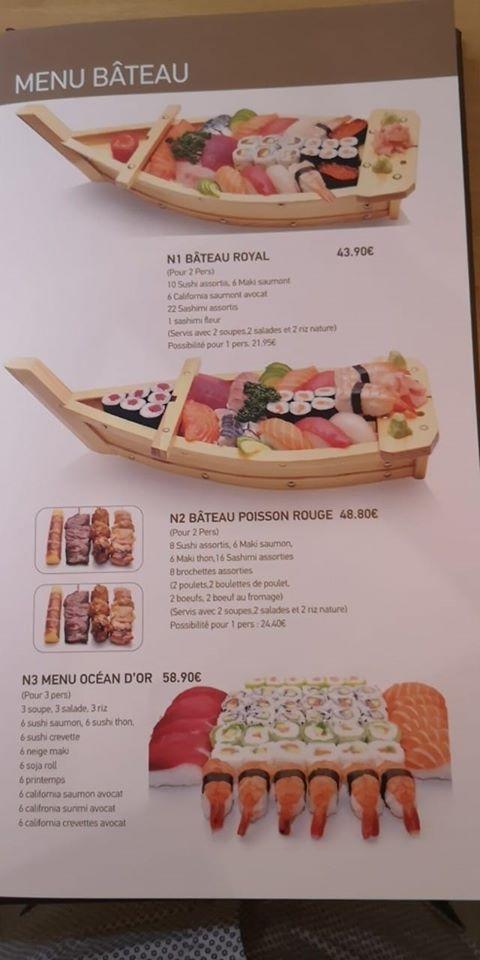 Menu at Restaurant poisson rouge, Kelmis