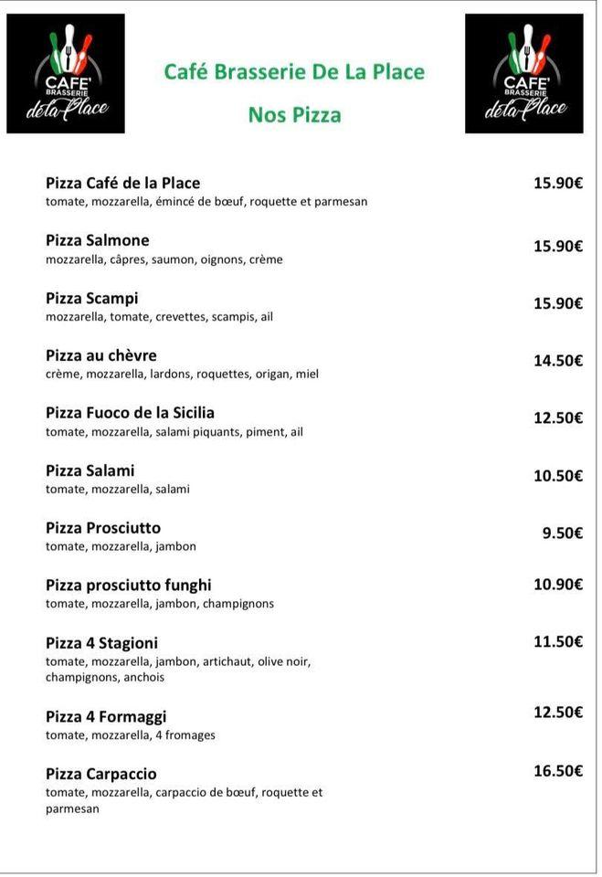 Menu au Café de la Place, Käerjeng
