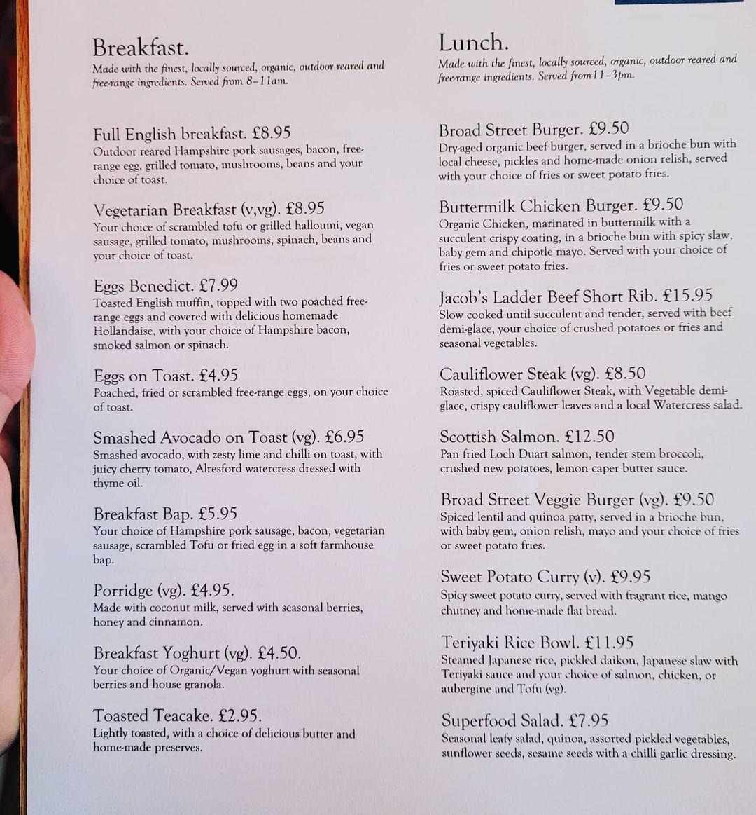 Menu at 32 Broad Street Bar & Restaurant, New Alresford