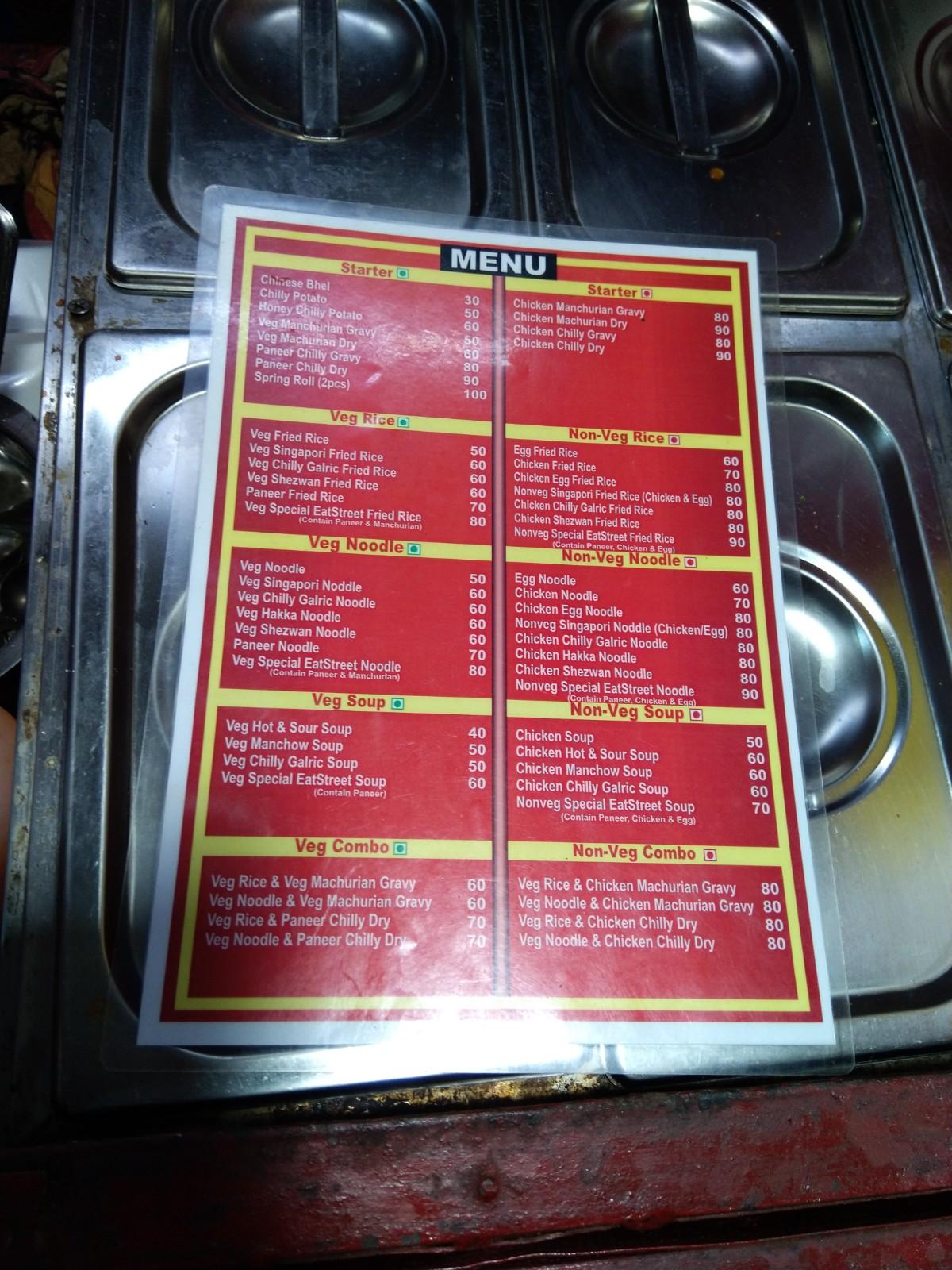 Menu at EAT STREET CHINESE EXPRESS, Raipur