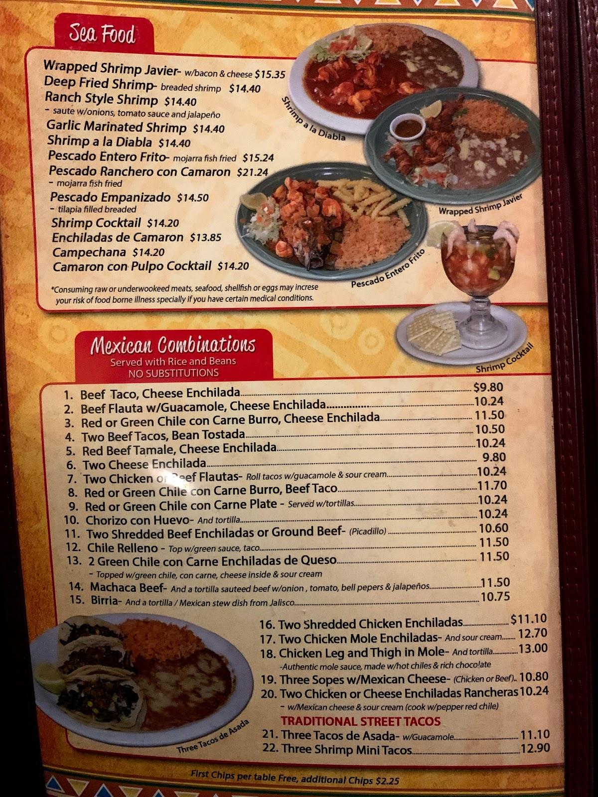 Menu at Susie's Mexican Cafe and Lounge, Tempe, E University Dr