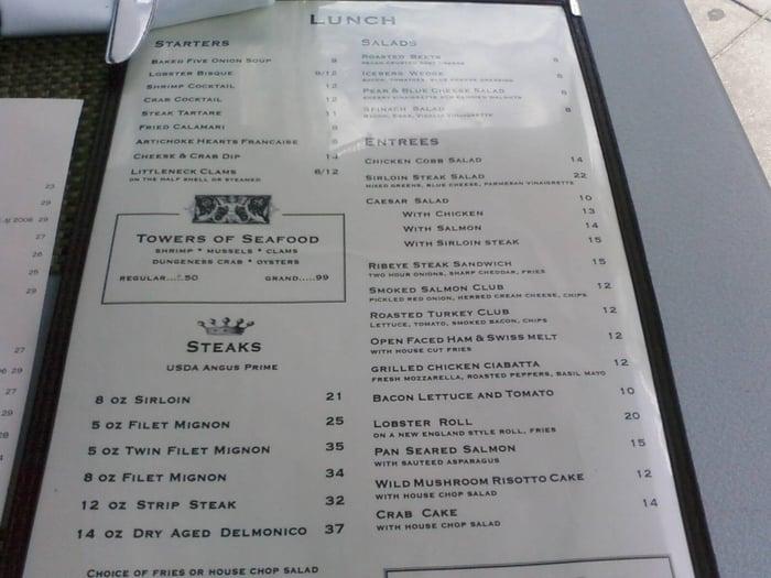 Menu at Witherspoon Grill pub & bar, Princeton