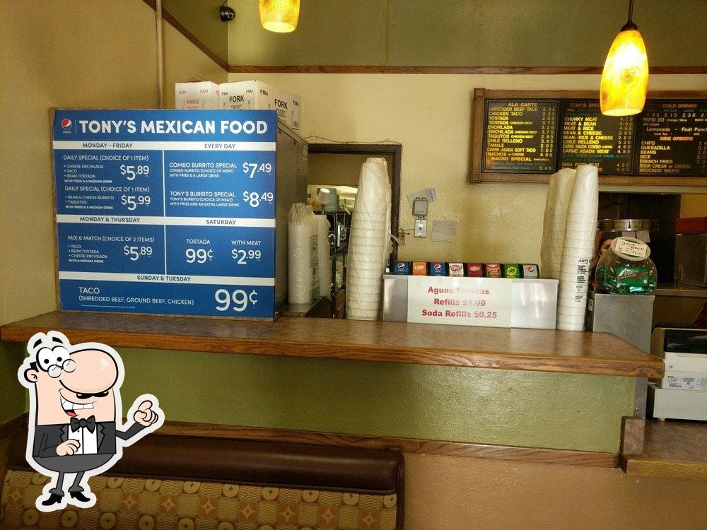 Tony's Mexican Food, Riverside - Restaurant menu, prices and reviews