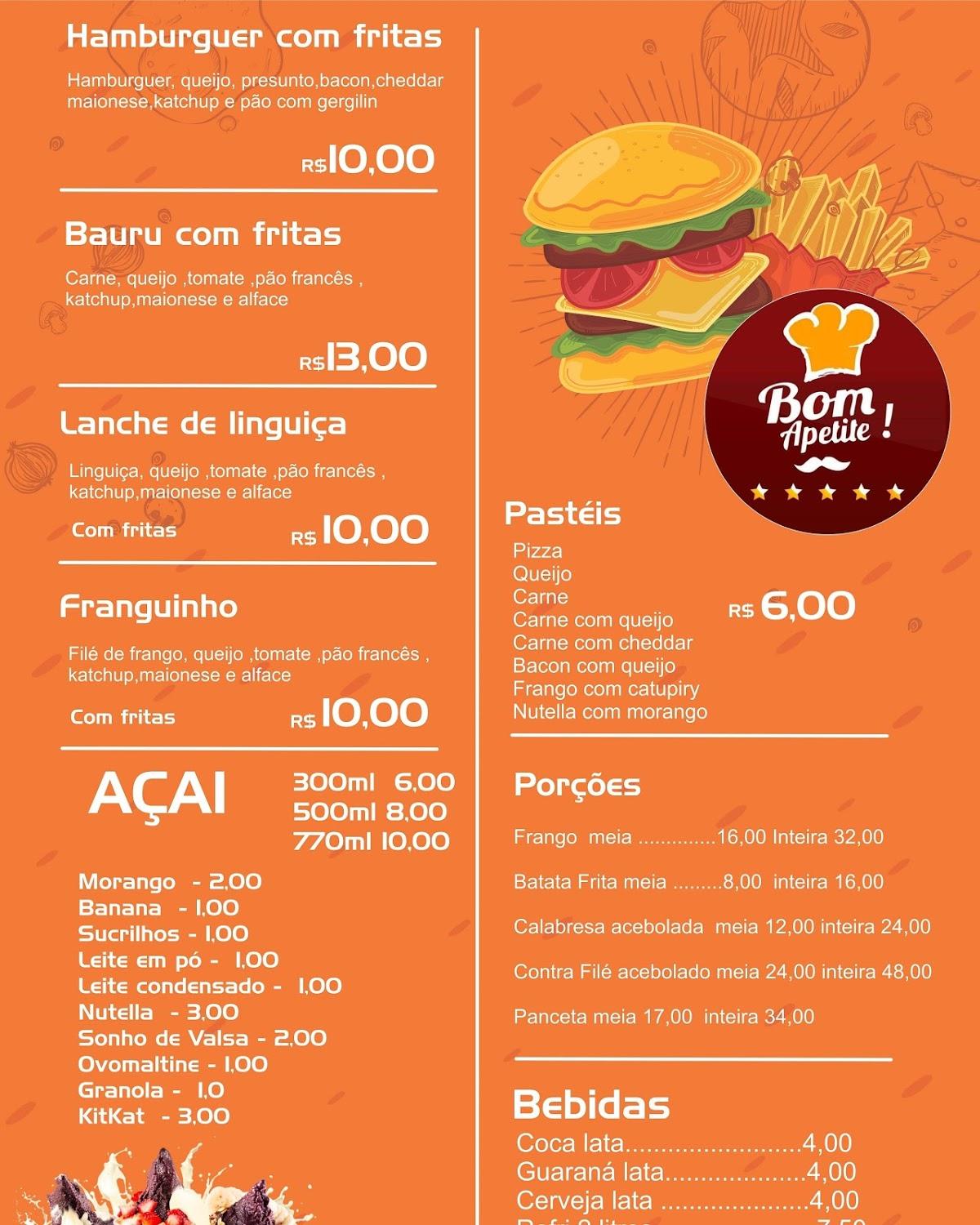 Menu em Bom Apetite pub & Bar, Limeira