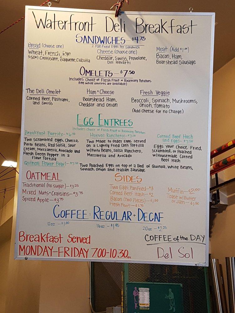 Menu at Milwaukee Waterfront Deli restaurant, Milwaukee