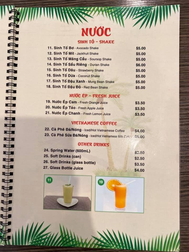 Menu at Hủ Tiếu Mì BẾN TRE restaurant, Morley