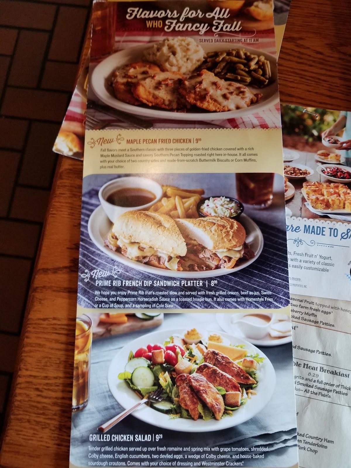 Menu at Cracker Barrel Old Country Store, Clive