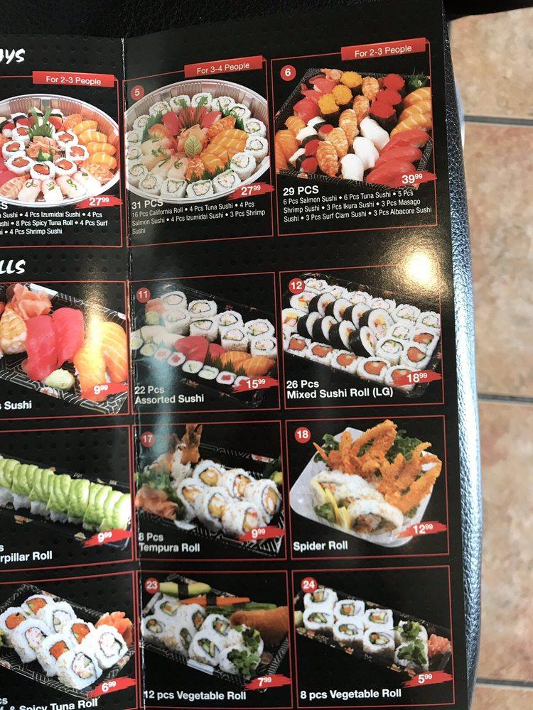 Menu at Sushi in The Box restaurant, Temple City
