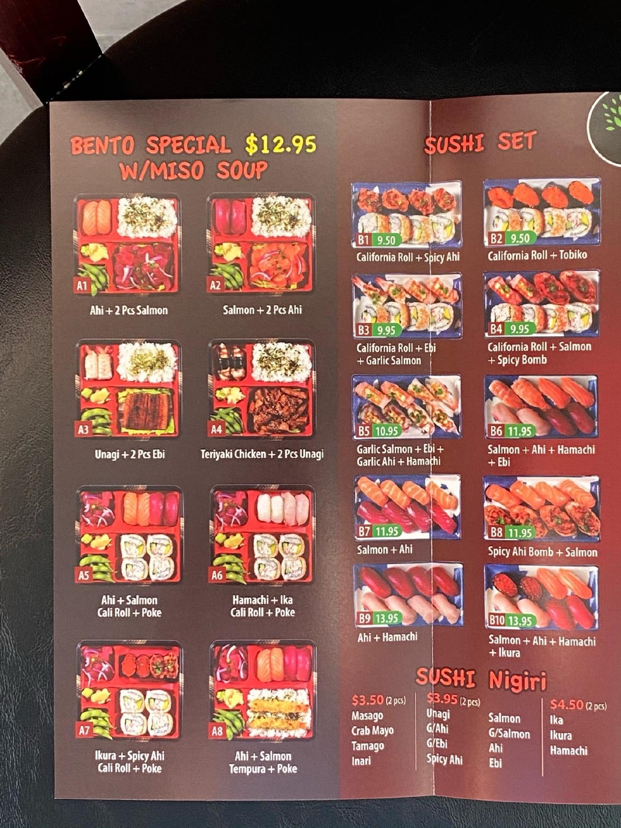 Menu at Domo Cafe, Honolulu, Waialae Ave