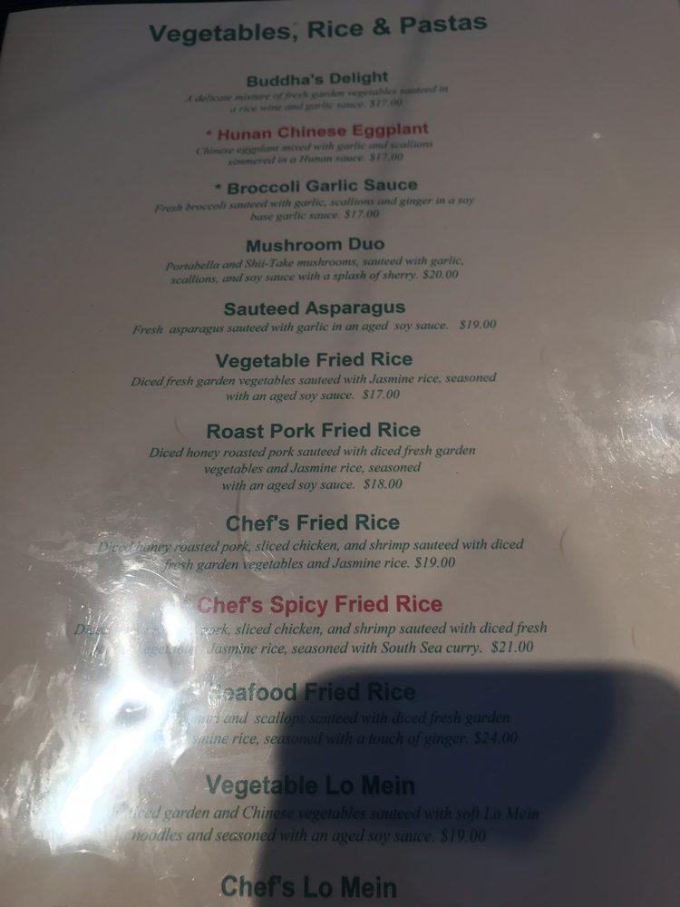 Menu at Rainbow Palace restaurant, Fort Lauderdale