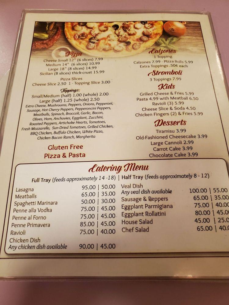 Menu at Rocco's pizzeria, Glens Falls