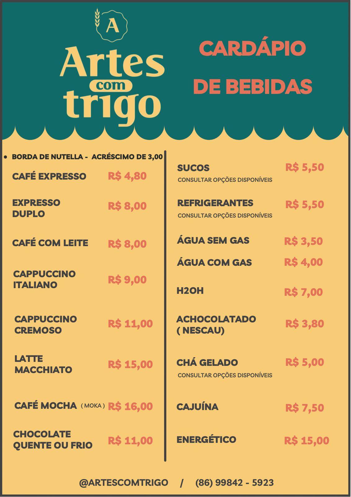 Menu em Artes com Trigo, Timon