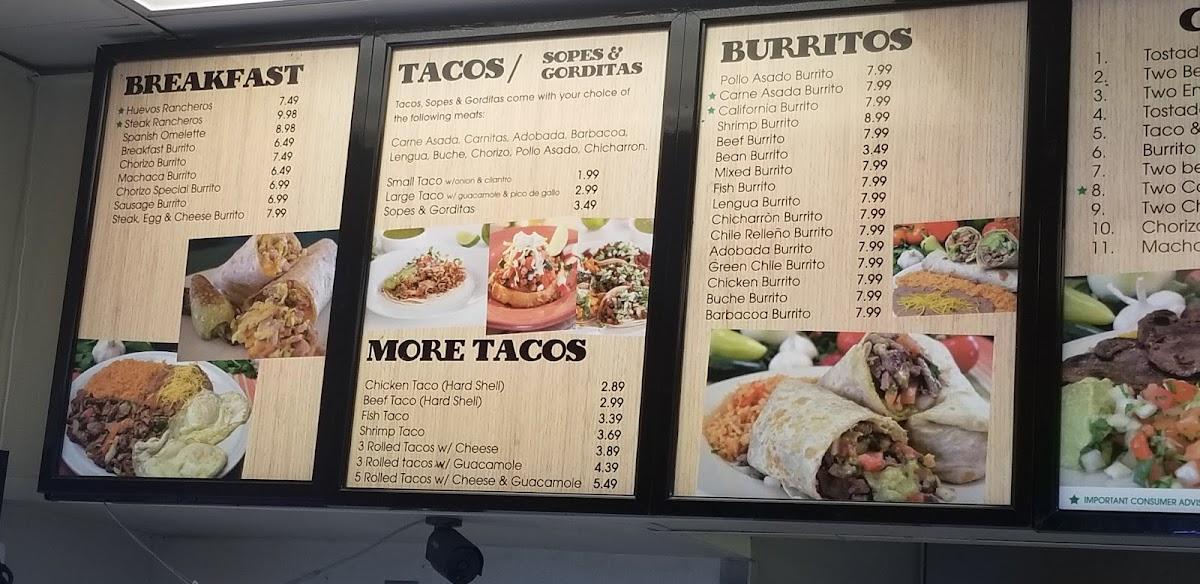 Menu at Los Cuates So-Cal Food - Drive-Thru restaurant, Raleigh ...
