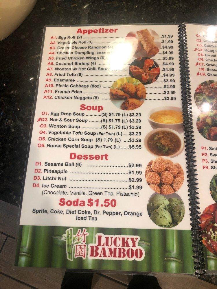 Menu at Lucky Bamboo Fine Chinese Kitchen restaurant, Richardson