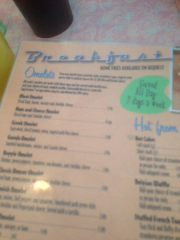 Menu at Rosie's Diner Aurora cafe, Aurora
