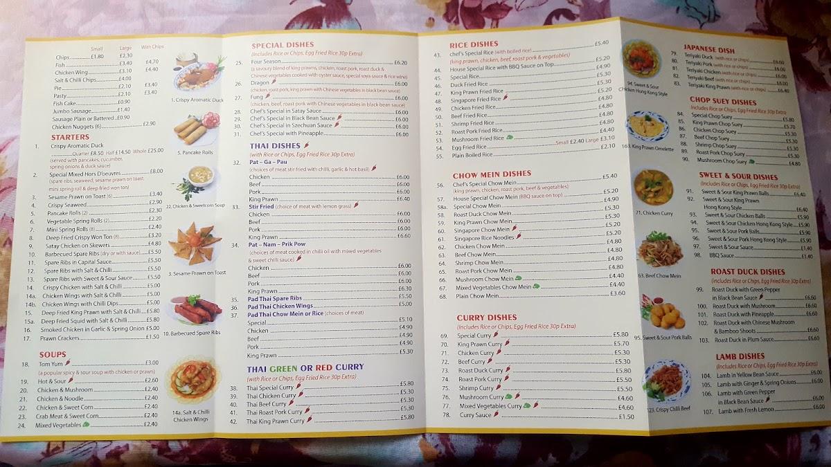 Menu at Jade Garden fast food, Bristol, 113 Bell Hill Rd