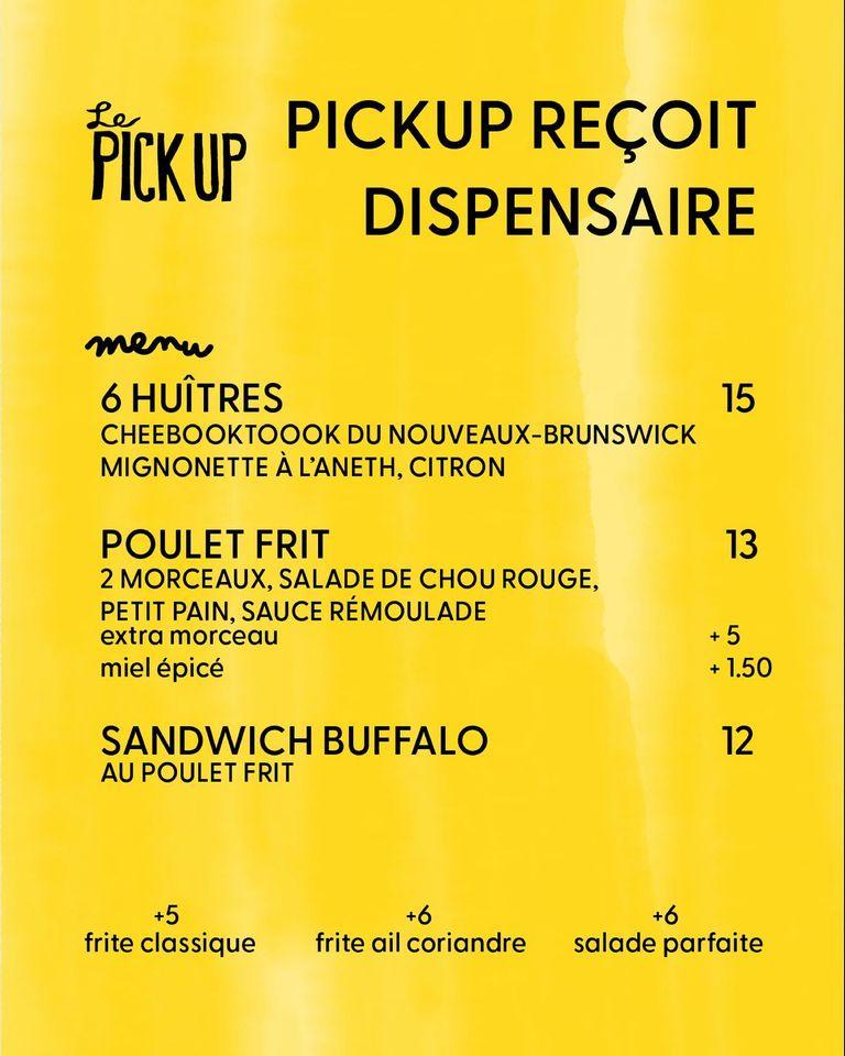 Menu au Resto-Bar Le Pick-Up, Montréal