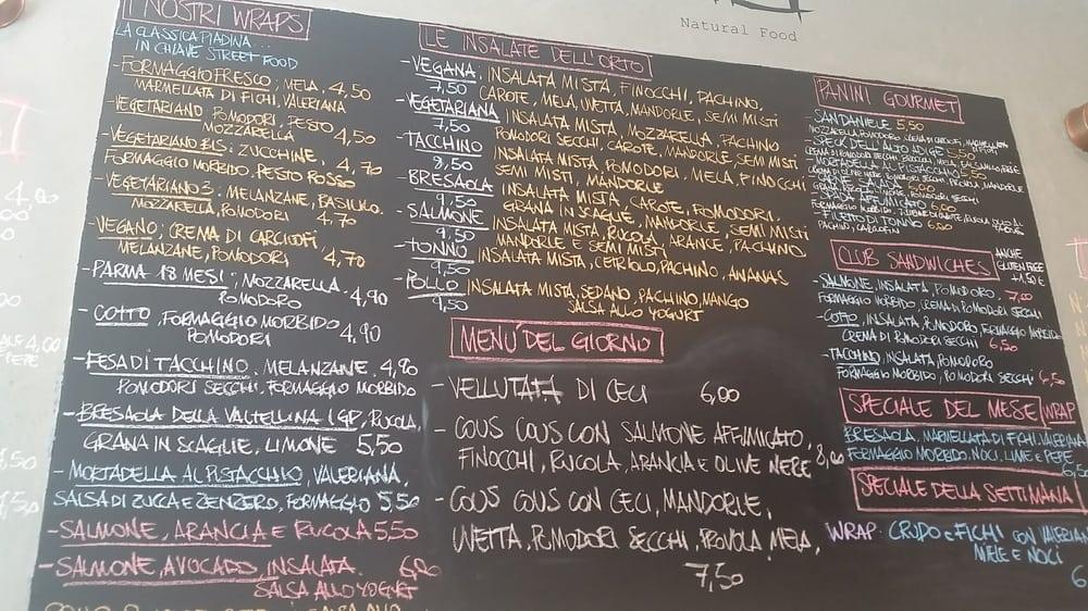 Menu at Move Natural Food pub & bar, Rome