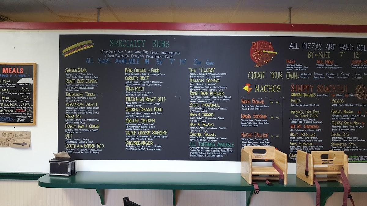 Menu at Subs N More pizzeria, South Haven, 529 Phoenix St