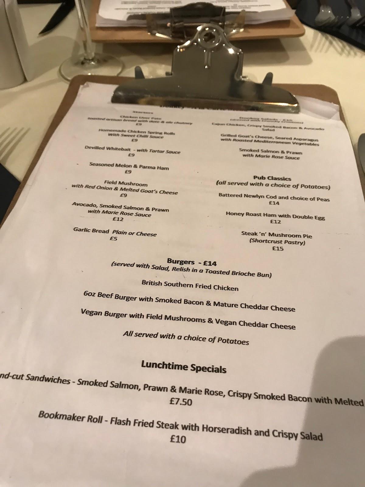 Menu at The Donkey pub & bar, Farnham, Charles Hill